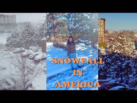 First snowfall in America 2023/ 1st time snowfall দেখার দারুন অভিজ্ঞতা ...