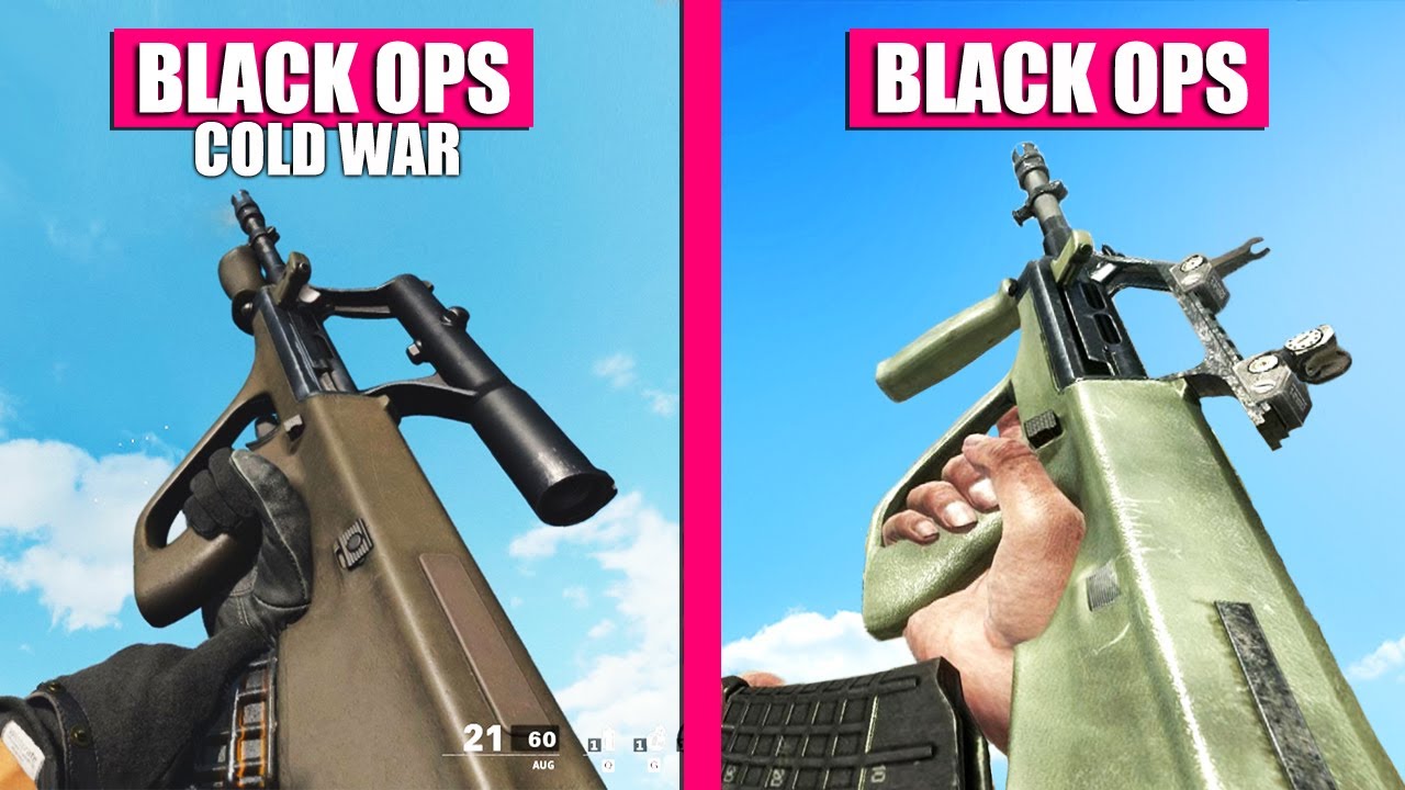 Call of Duty Black Ops Cold War vs Black Ops 1 - Weapons Comparison ...