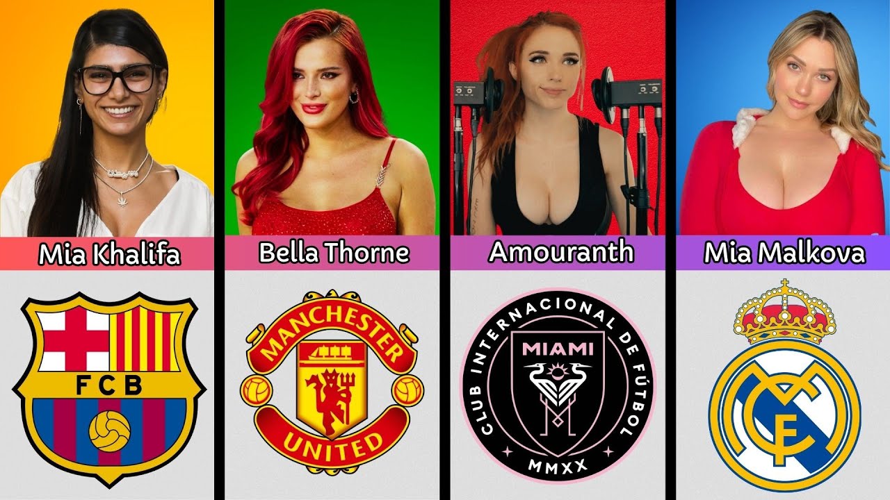 OnlyFans Influencers' favourite Football clubs - YouTube