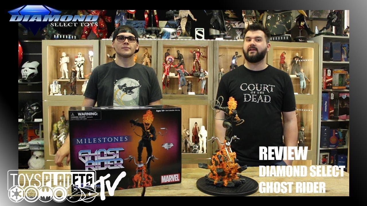 Review Toysplanets Ghost Rider Premier Collection Diamond Select Statue ...
