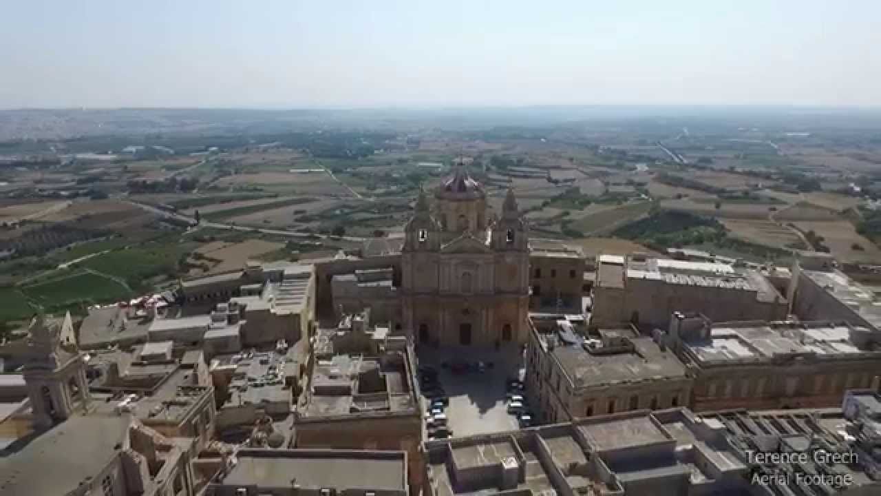 Mdina and Mtarfa Aerial Footage - YouTube