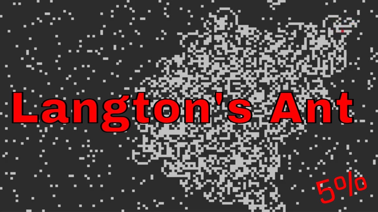 Langton's Ant (5%) - YouTube
