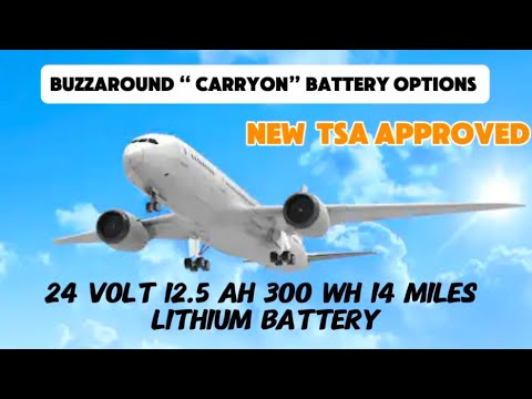 Buzzaround “ GB-120 Carryon” TSA Approved Battery Options - YouTube
