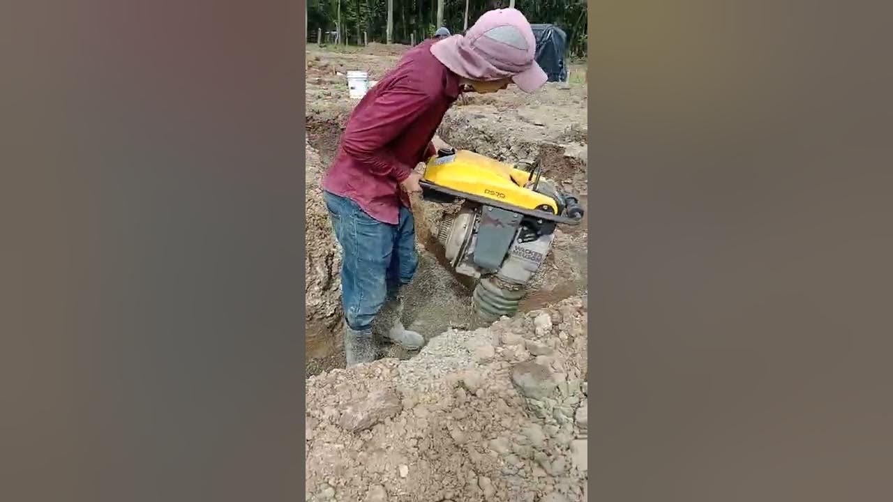 compactación de zanjas con capa de lastre proyecto en ejecución con ...