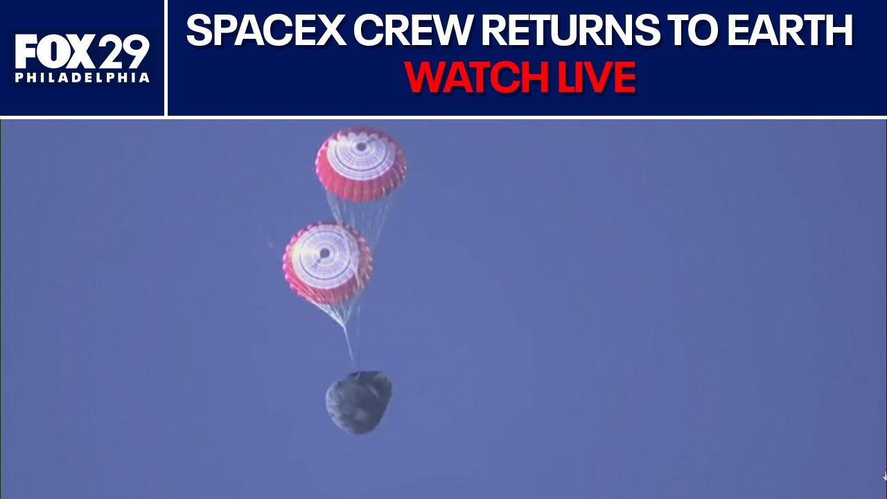 SpaceX Fram2 Dragon capsule splashdown - YouTube
