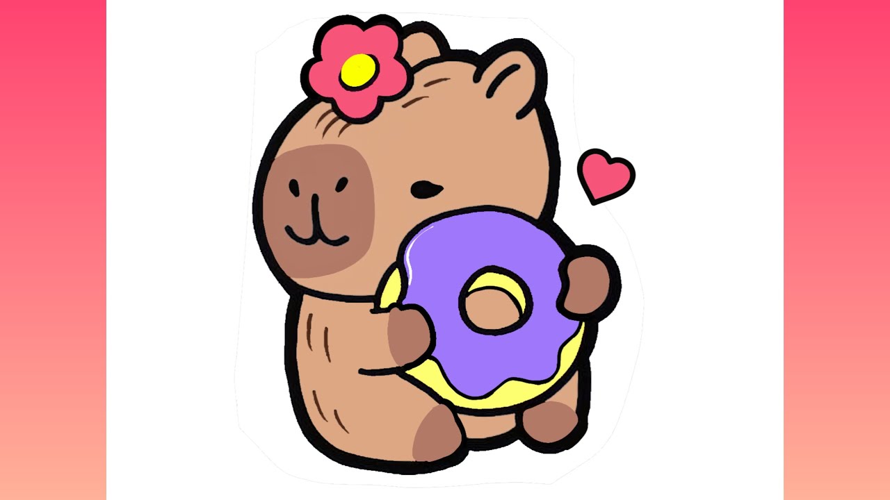 CÓMO DIBUJAR UN CAPIBARA KAWAII - Dibujos para dibujar - YouTube