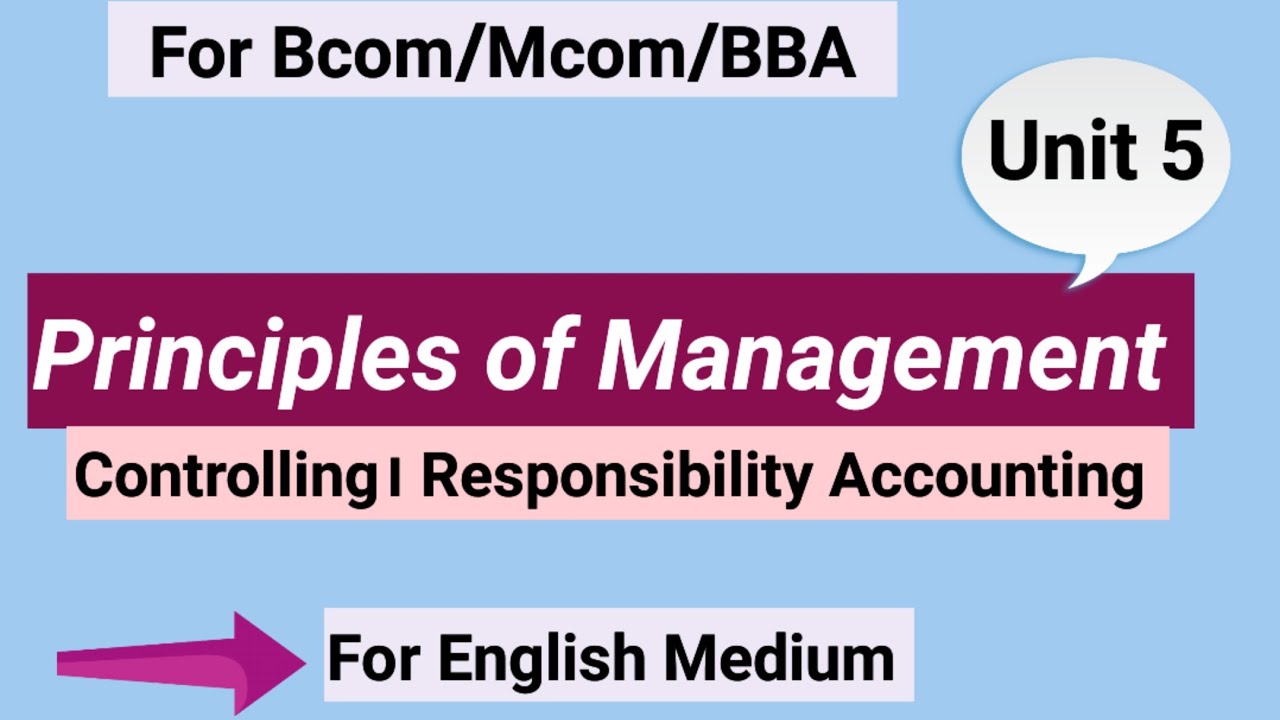 Principles of Management for Bcom/Mcom/BBA। Unit 5। Controlling ...
