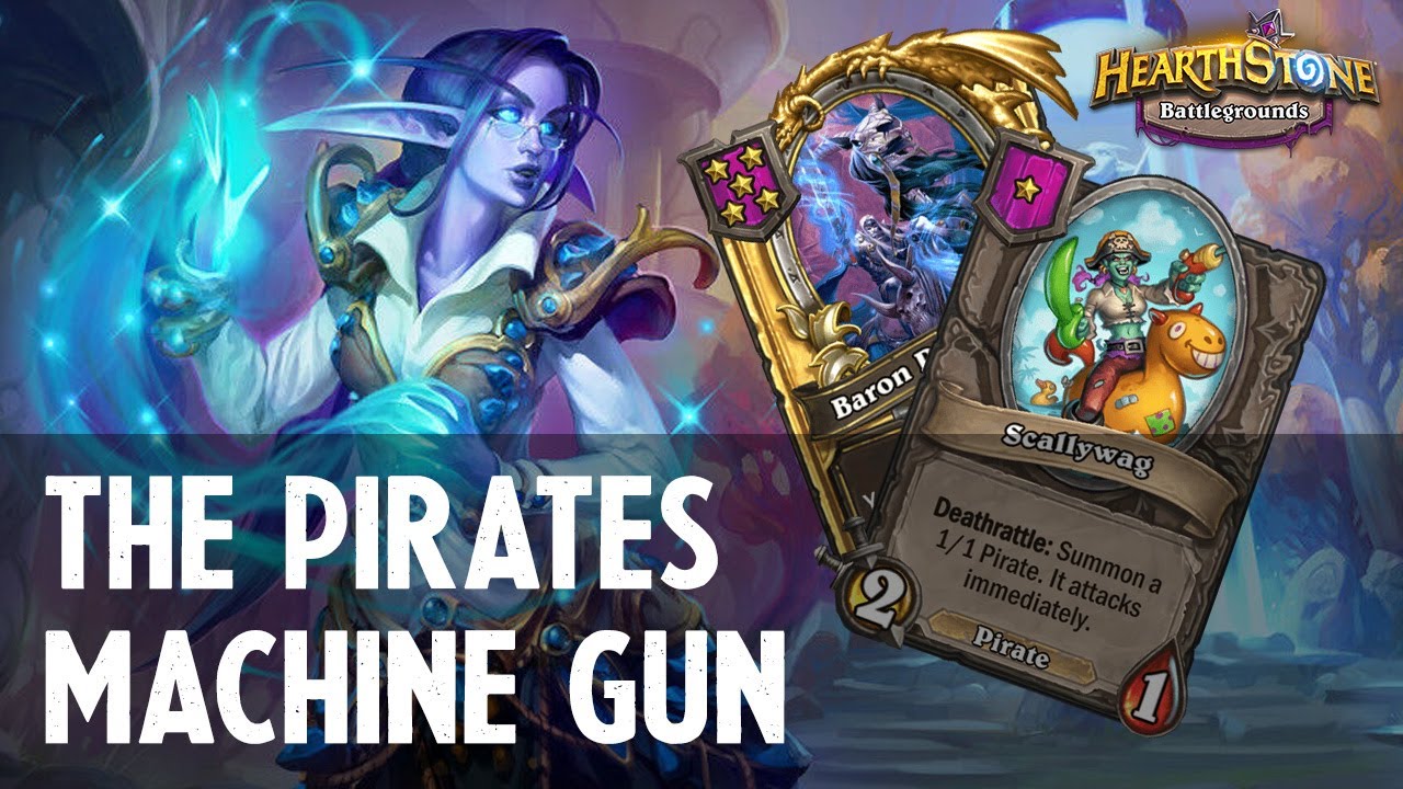 THE PIRATES MACHINE GUN ft. Elise | Hearthstone Battlegrounds (19.4 ...
