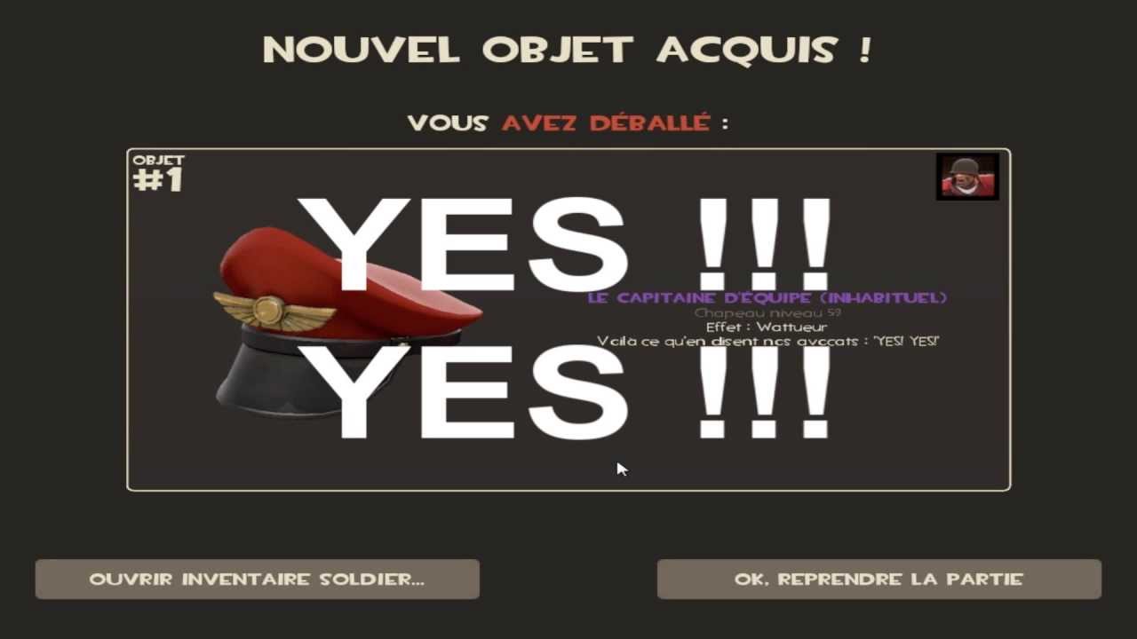 TF2 unboxing Team Captain unusual, first kill a watt ever ! - YouTube