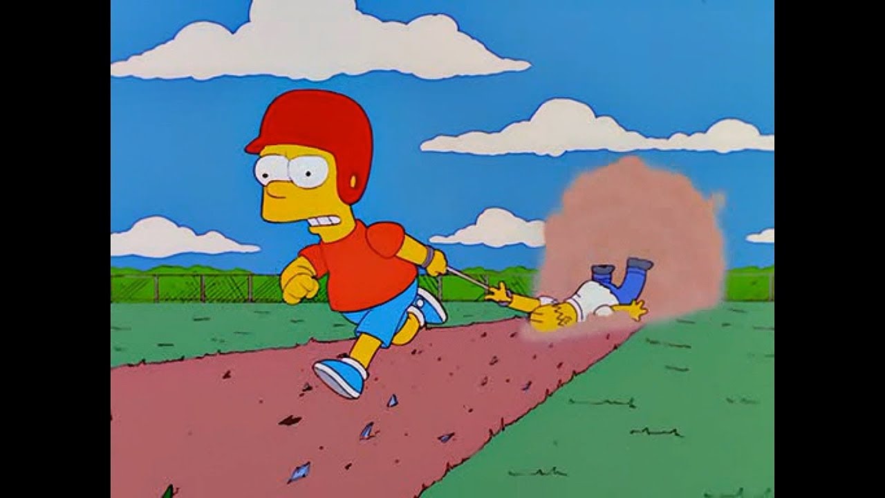 The Simpsons bart's first home run - YouTube
