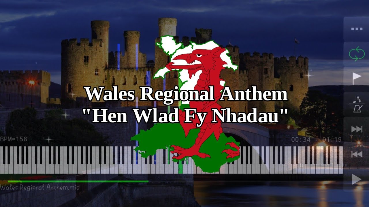 Wales Regional Anthem | Hen Wlad Fy Nhadau - Piano - YouTube