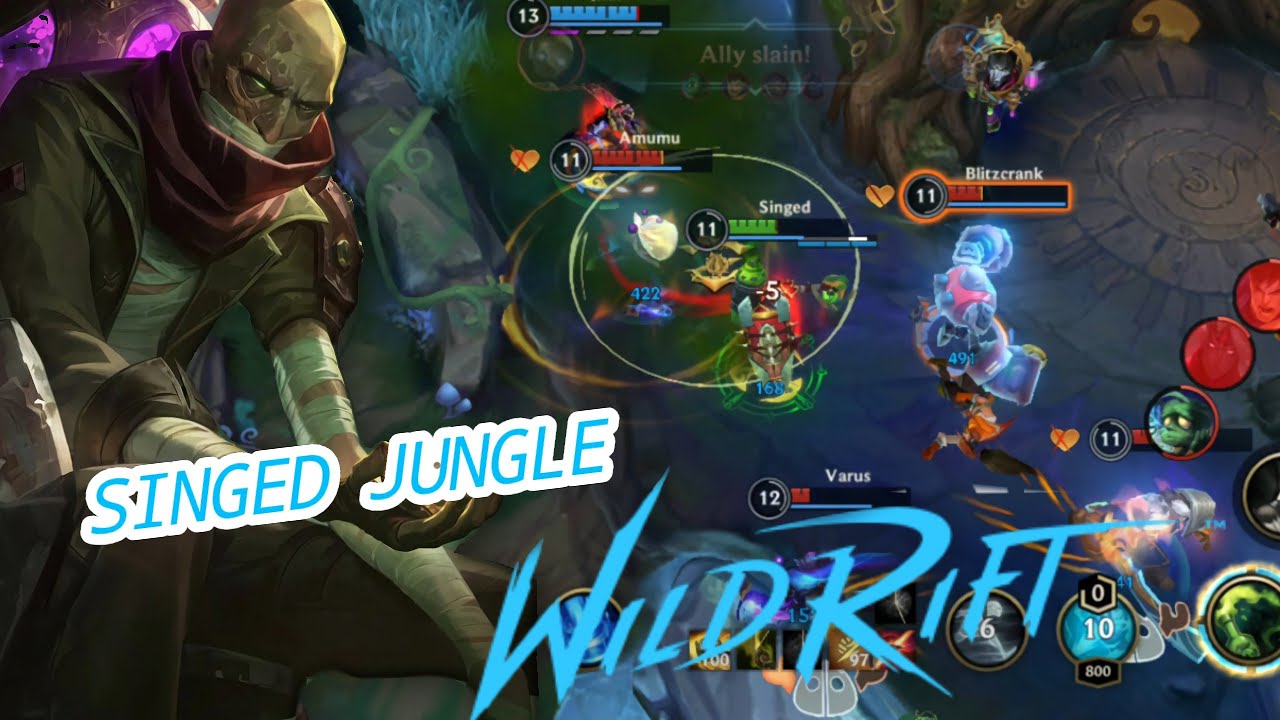 Wild Rift SINGED JUNGLE Gameplay Builds and Runes - YouTube