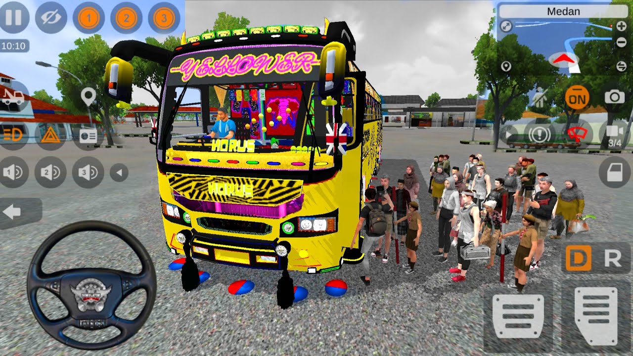 BEST LIGHTING VEGA BUS MOD BUS MODIFIED GAME - YouTube