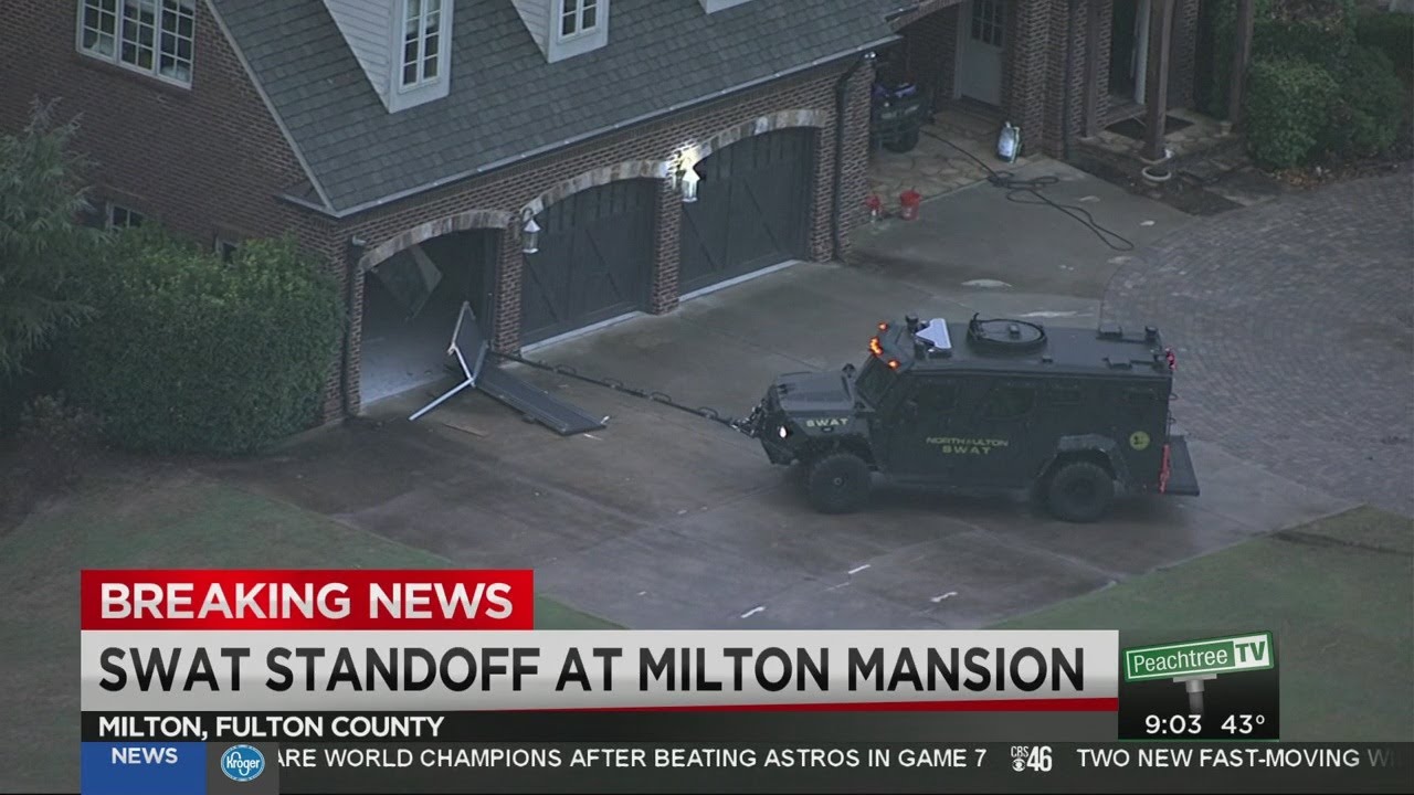 SWAT stand off at multi-million dollar home - YouTube