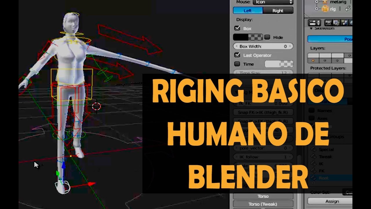 Tutorial rigging Personaje Humano - Rigify Blender 2.79 - YouTube