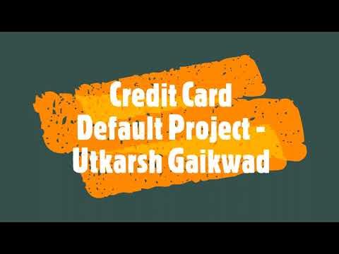 Credit Card Default Prediction Project - YouTube