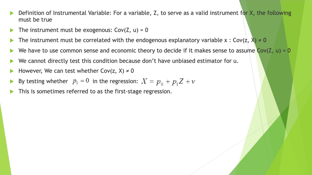 Problem of Endogeneity and Instrumental Variable Regression in STATA ...