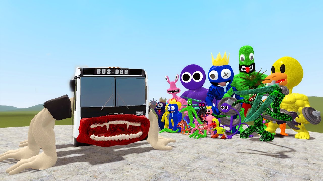 Bus Eater Bodybuilders vs ALL Rainbow Friends in Garry's Mod ? - YouTube