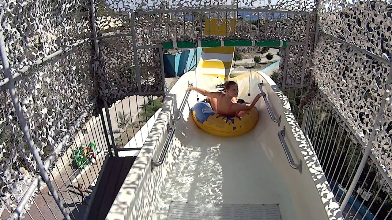 Strange Balance Water Slide at WaterPark Faliraki - YouTube