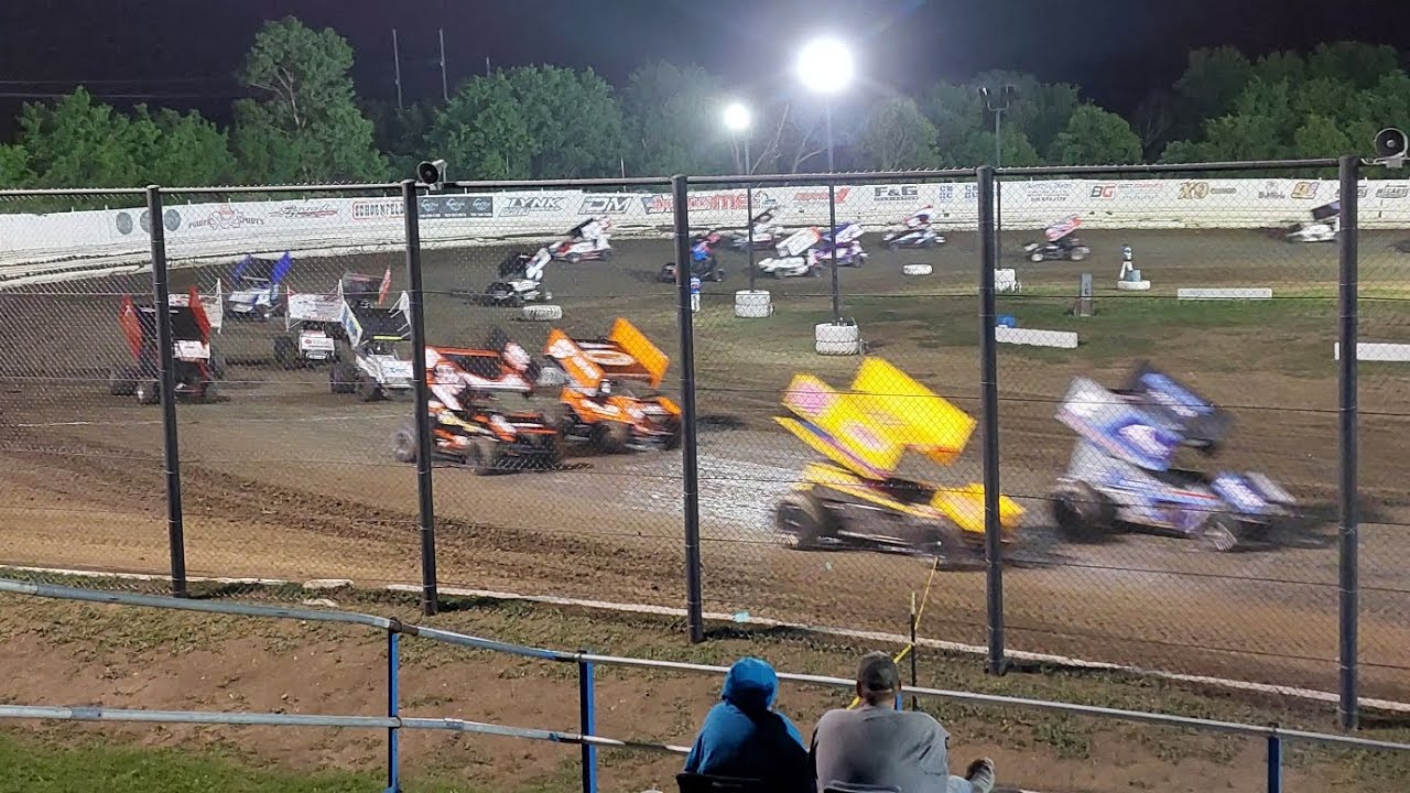 X-9 Chassis Champ 305 Sprint Car A-Feature Creek County Speedway 05/03 ...