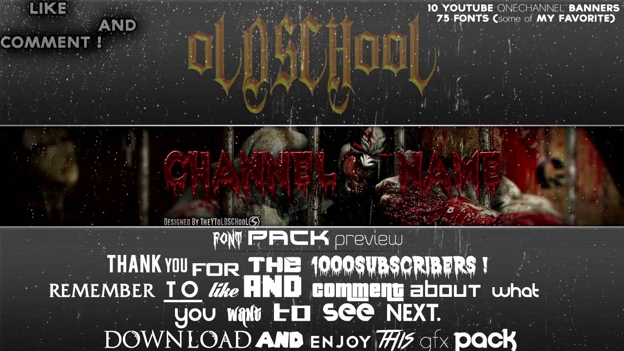 Best GFX Pack of 2014! FREE YOUTUBE BANNERS/Templtates by ...