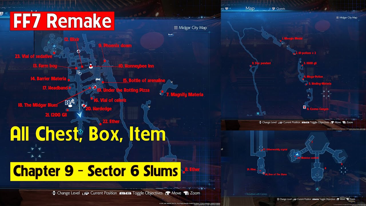 Final Fantasy VII Remake | ALL location chest, box, Materia in Chapter ...