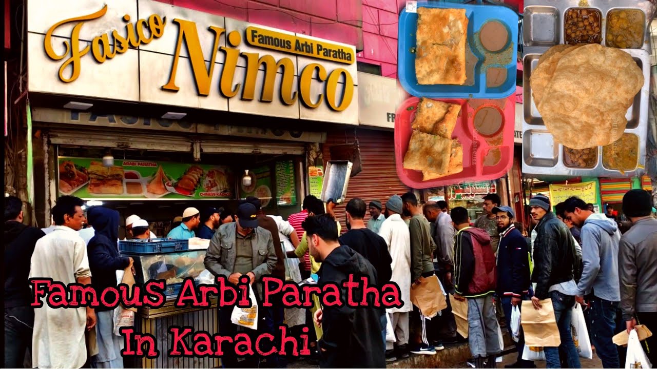 Famous Arbi Paratha | Burns Road Food Street Karachi - YouTube