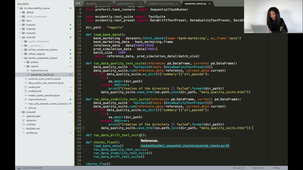 5.7. Run data drift and model quality checks in a Prefect pipeline. [OPTIONAL CODE PRACTICE ...