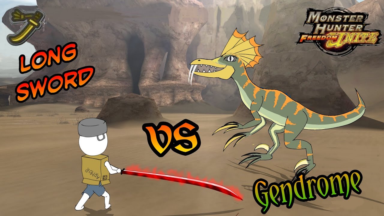 MHFU : Noob Long Sword VS Gendrome!! - YouTube