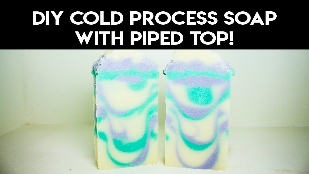DIY | Cold Process Soap with Piped Top - YouTube