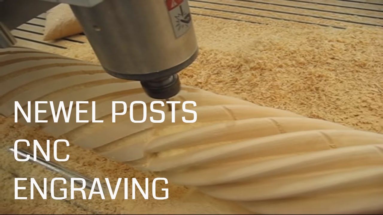 Twisted Newel Posts Engraving CNC Woodworking Router at Omni CNC - YouTube