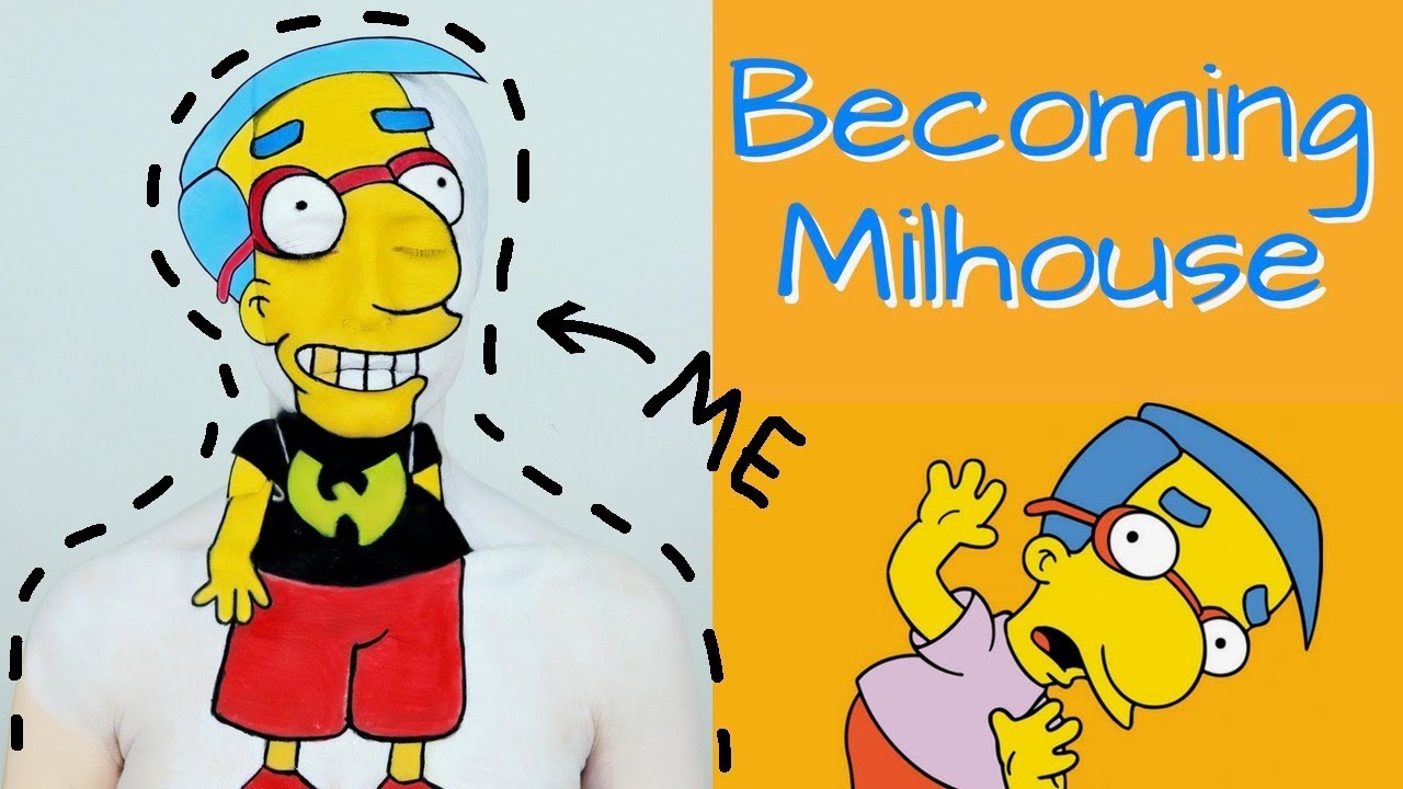 The Simpsons Milhouse Makeup Tutorial - YouTube