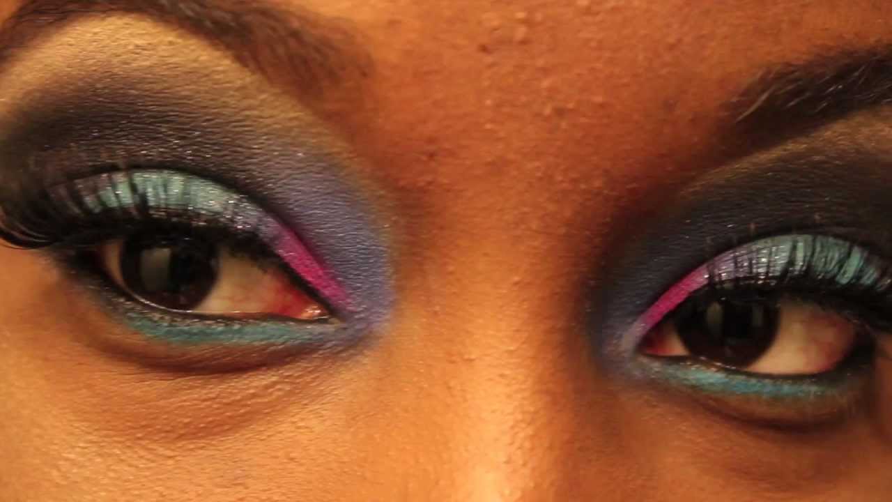 Colorful Makeup Look, Show and Tell :) - YouTube