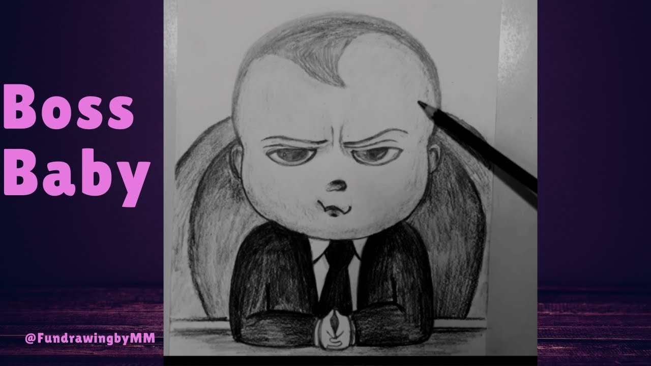 Boss Baby Drawing || How To Draw The Boss Baby || Boss Baby Sketch # ...
