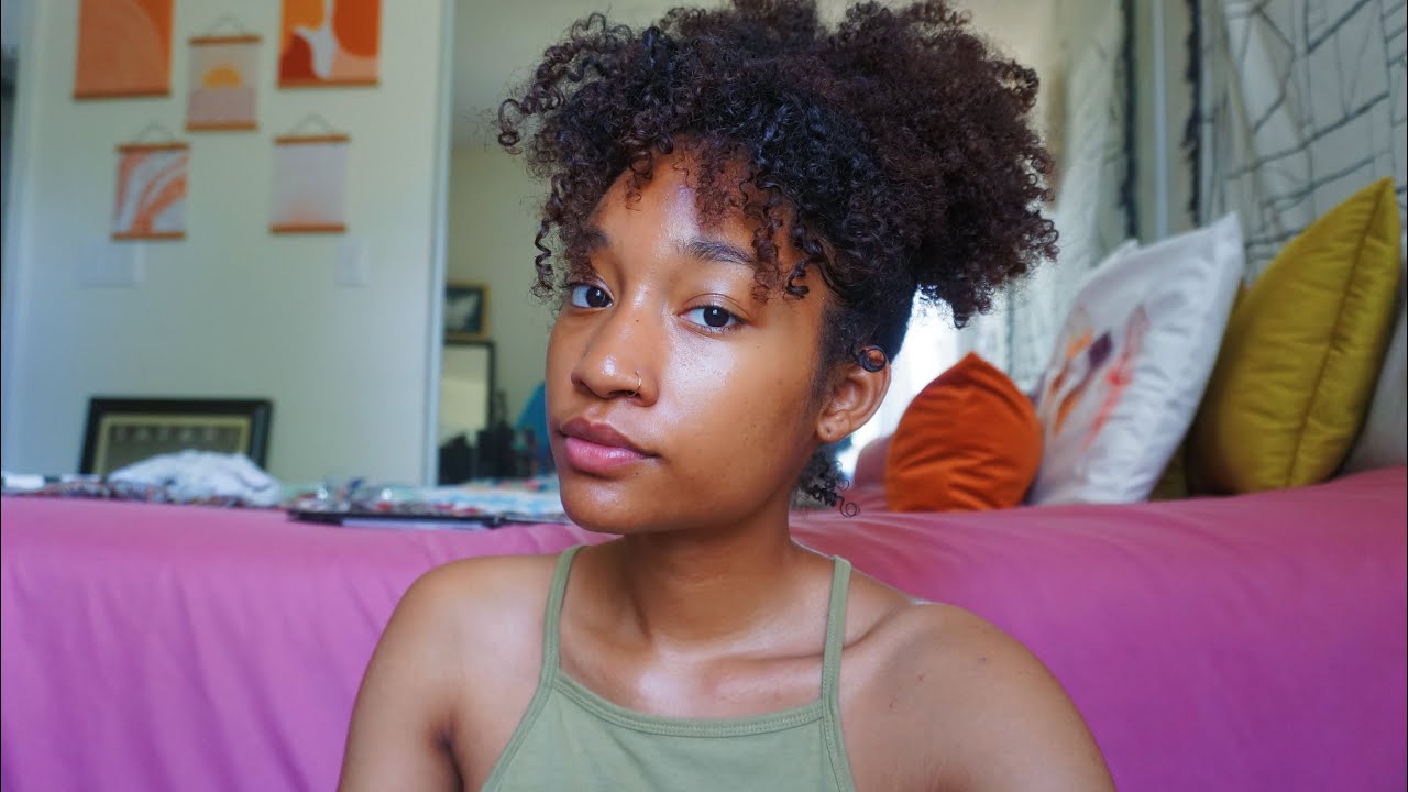 high puff with bangs | quick natural hairstyle - YouTube