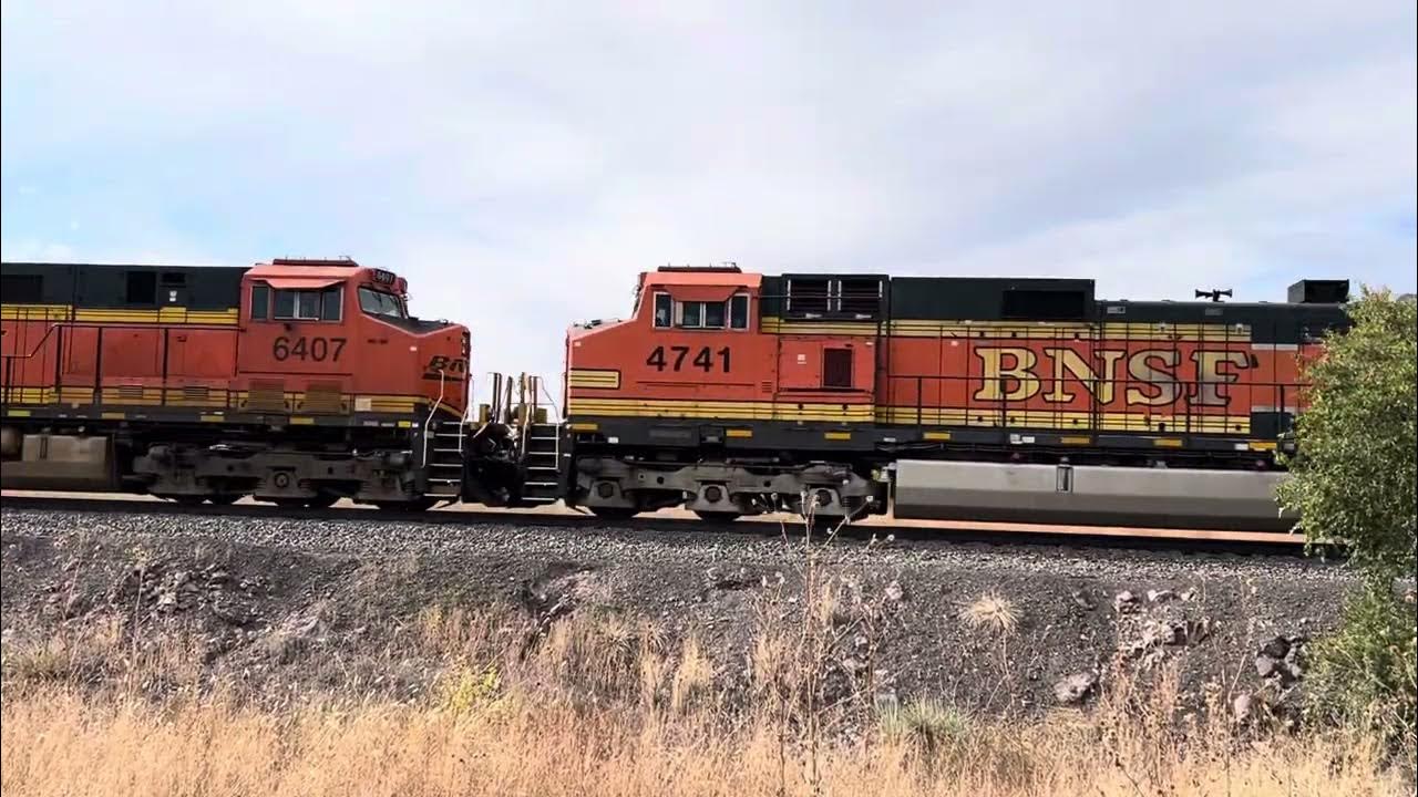 BNSF #6391 Lead’s The NB Empty Coal Train With Five Mid DP & Thunder Cab & C44-9W Unit 10/28/23 ...