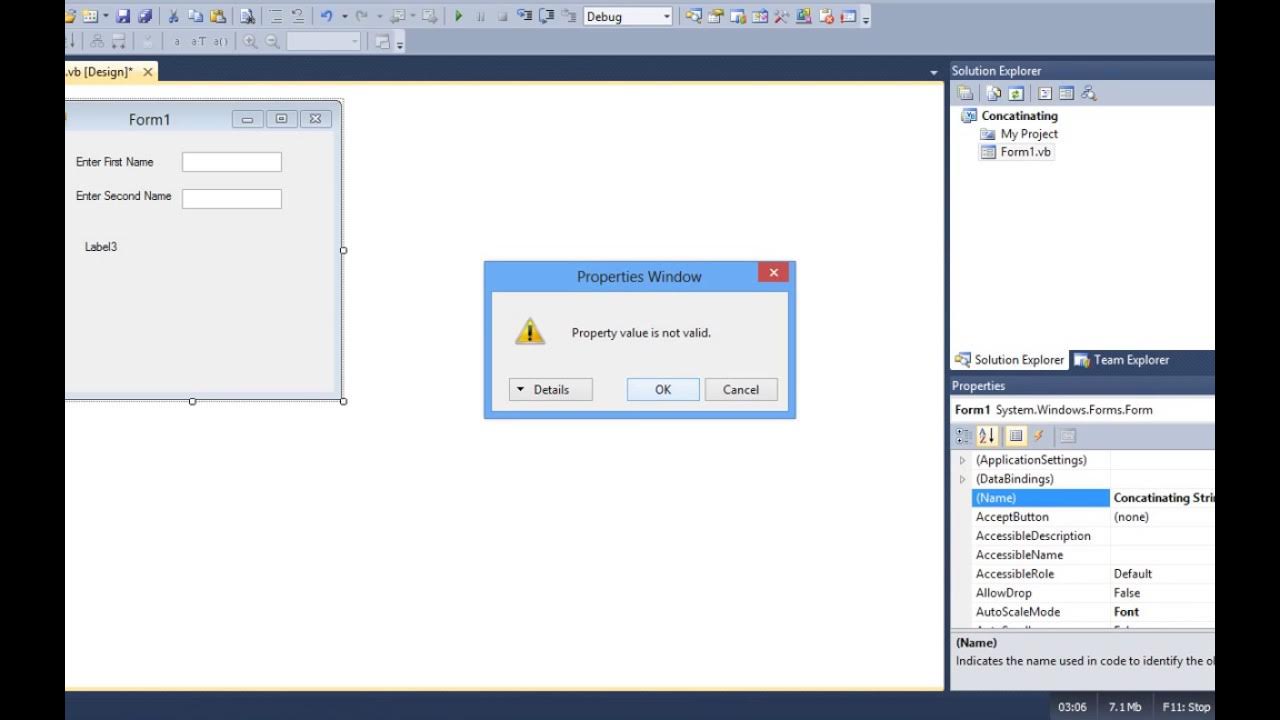 Concatenating String in vb.net - YouTube