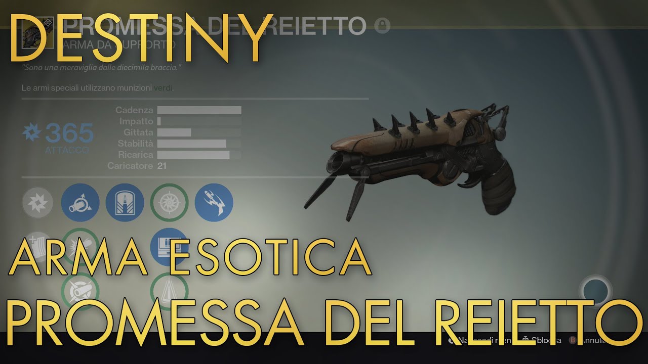 Destiny | Arma Esotica: PROMESSA DEL REIETTO | Recensione Arma - YouTube