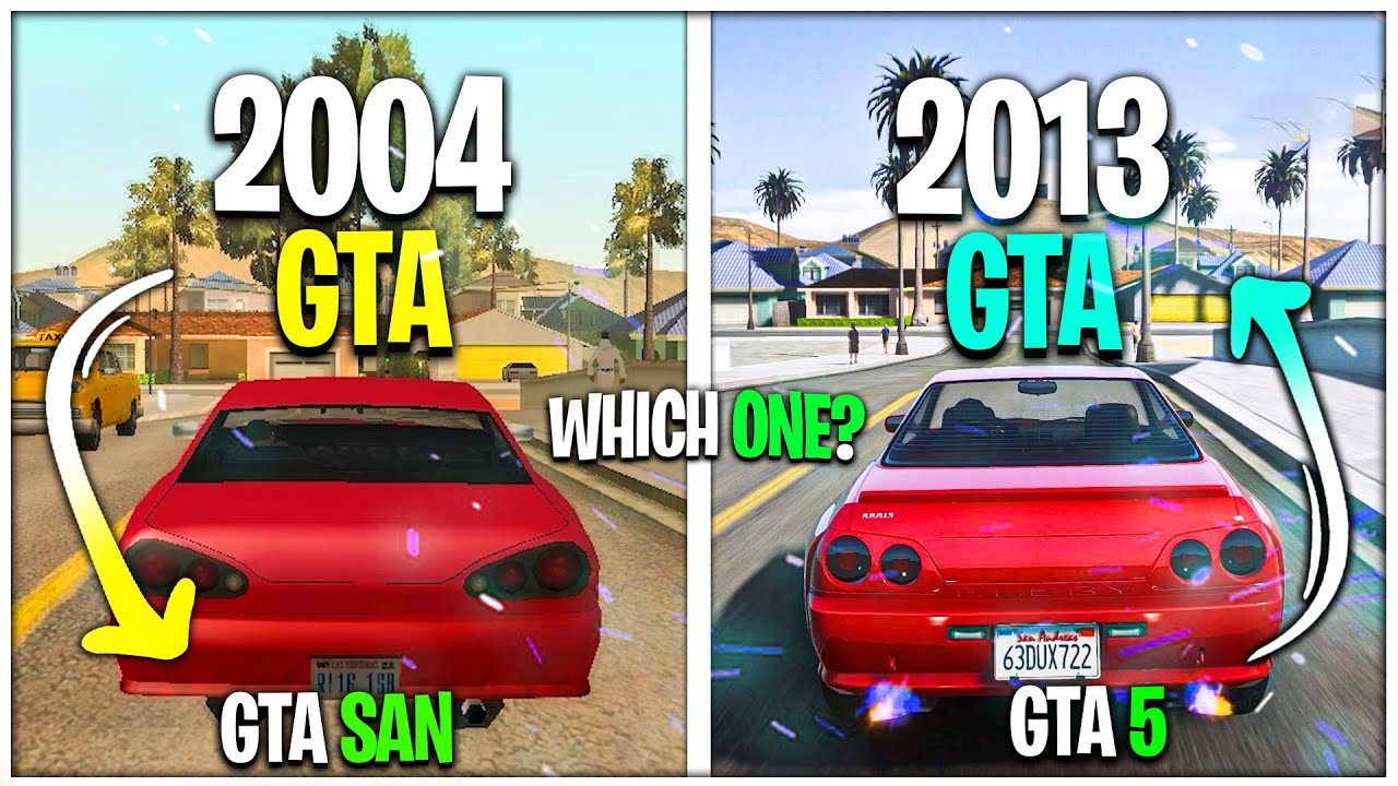 GTA 5 VS GTA San Andreas🔥 - Side By Side Comparison [ Which One Is ...