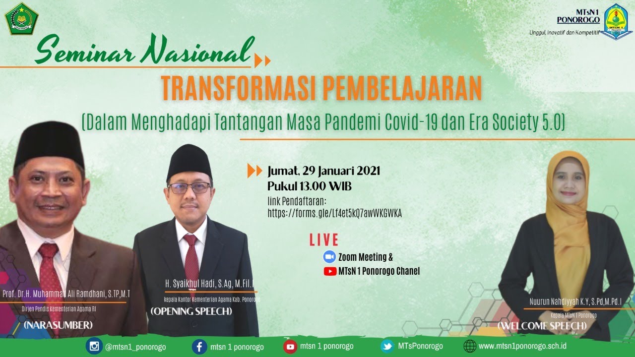 Webinar Nasional, Oleh Prof. Dr.H. Muhammad Ali Ramdhani, S.TP, M.T ...