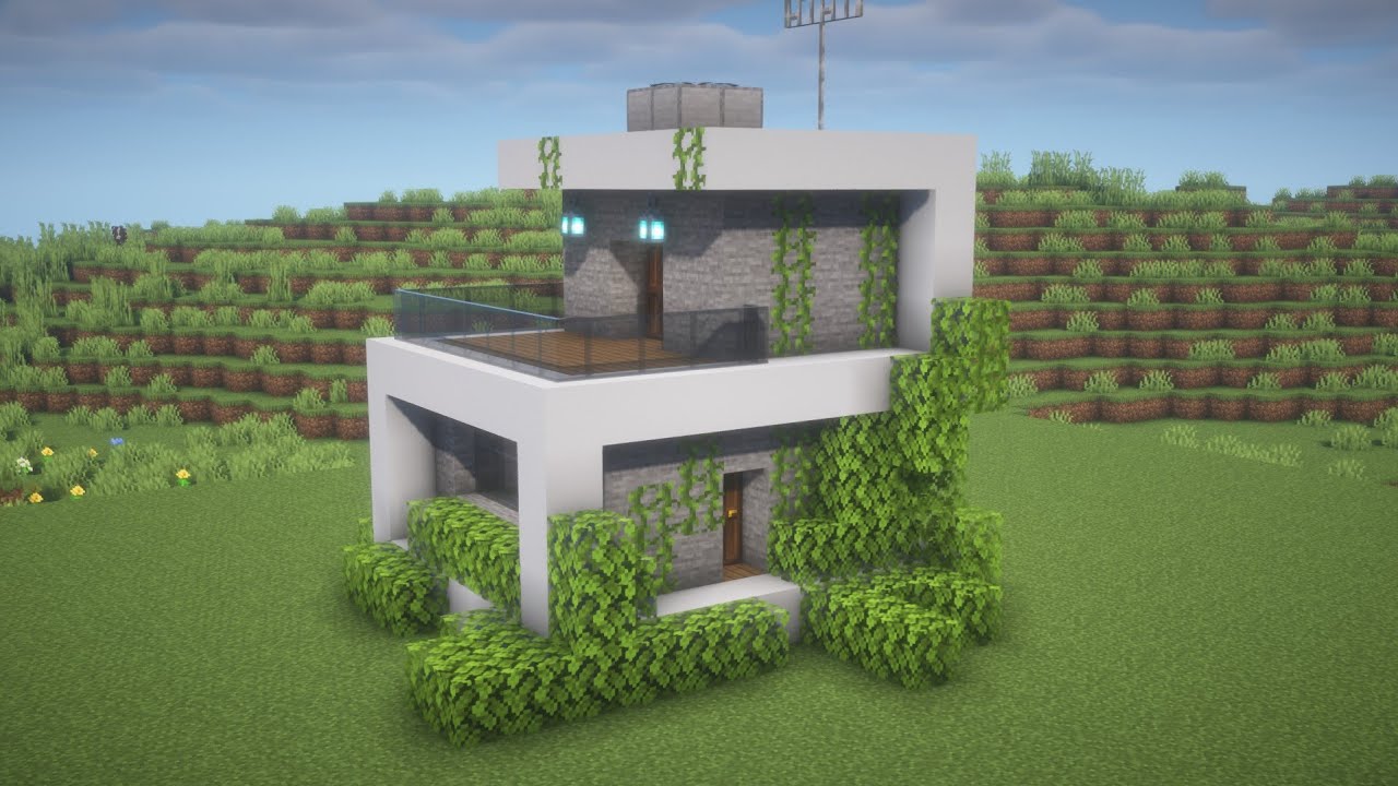 How to build an old modern house in Minecraft - YouTube