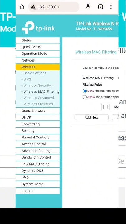 Wifi MAC Address Setting Mobile | TP-Link Wireless Router MAC Filter Configuration//Yeasir ...