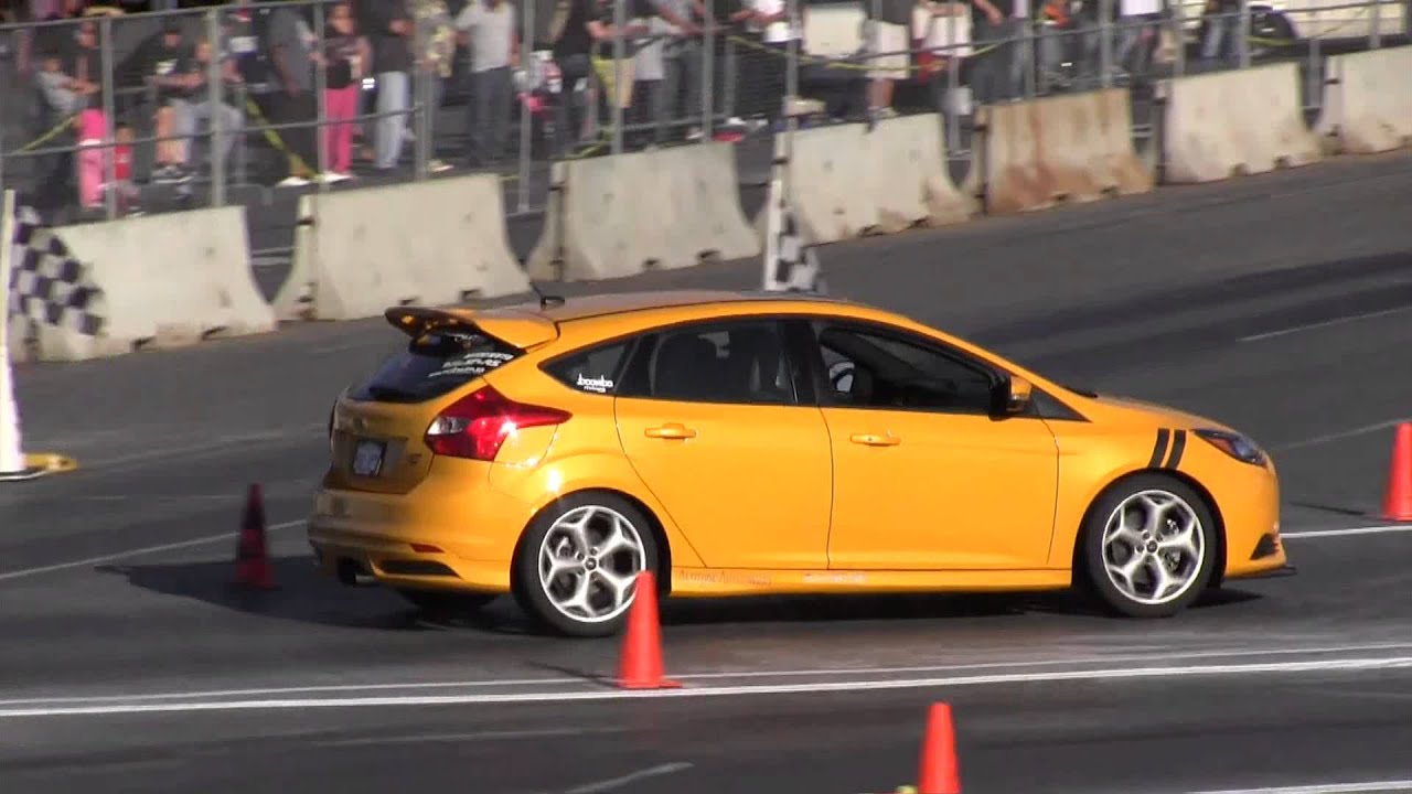 Ford Fiesta ST - Yellow At Good Guys Autocross: 11-14-2015 - YouTube