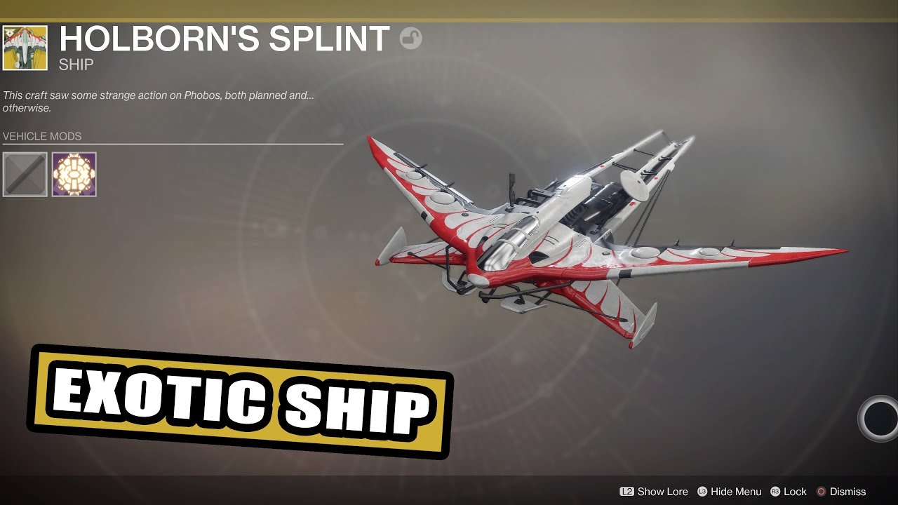 Destiny 2 || Warmind || Exotic Ship || Holborn's Splint - YouTube