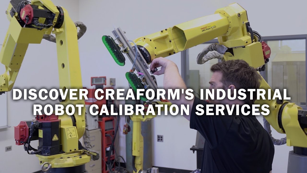 Creaform's industrial robot calibration using the C-Track Elite - YouTube