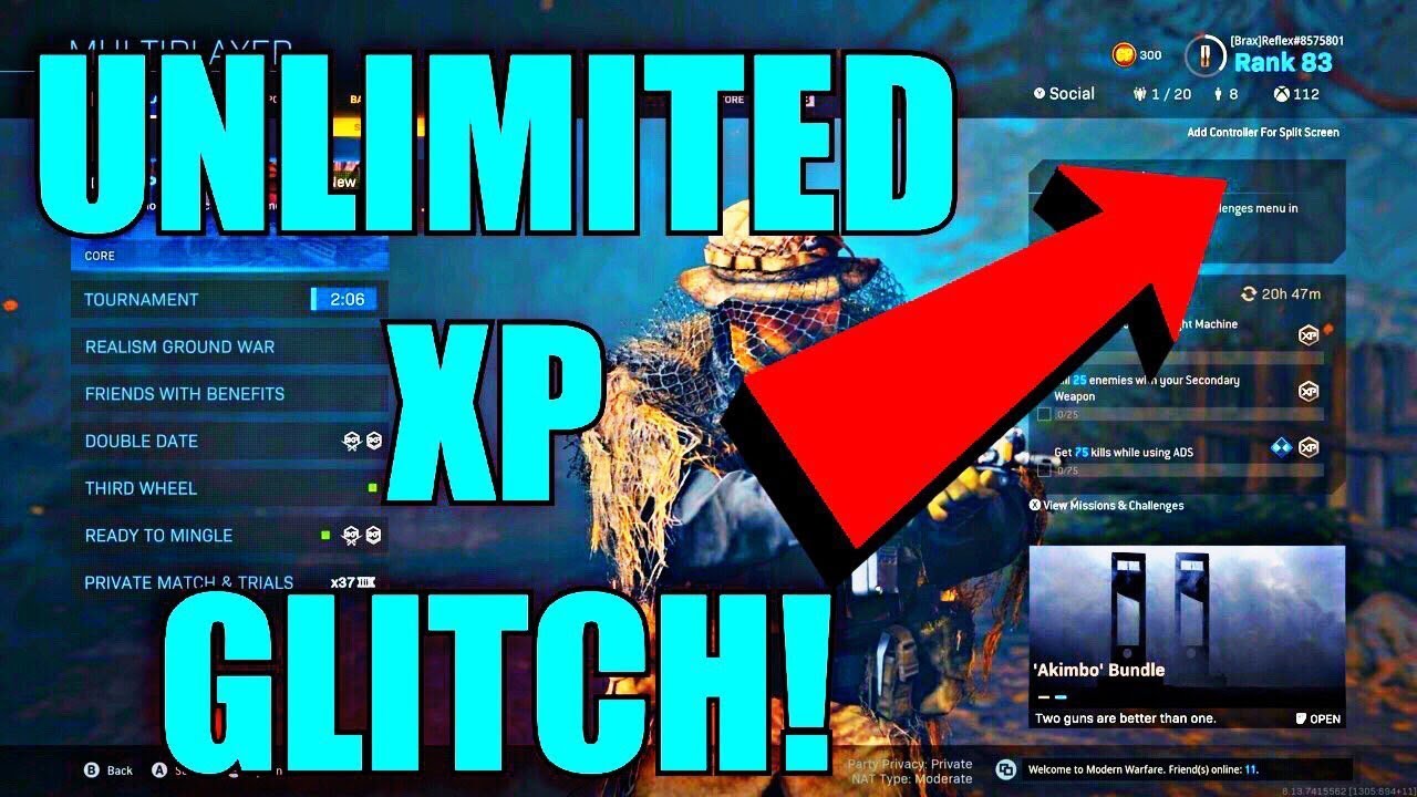 200000 XP PER HOUR! MW XP GLITCH! *NEW* MODERN WARFARE XP GLITCH! COD ...