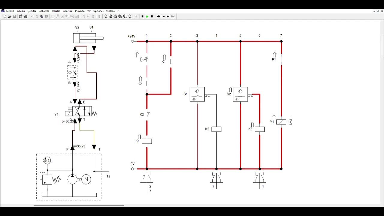 FluidSIM - EJERCICIO 2 - DOS SENSORES - YouTube