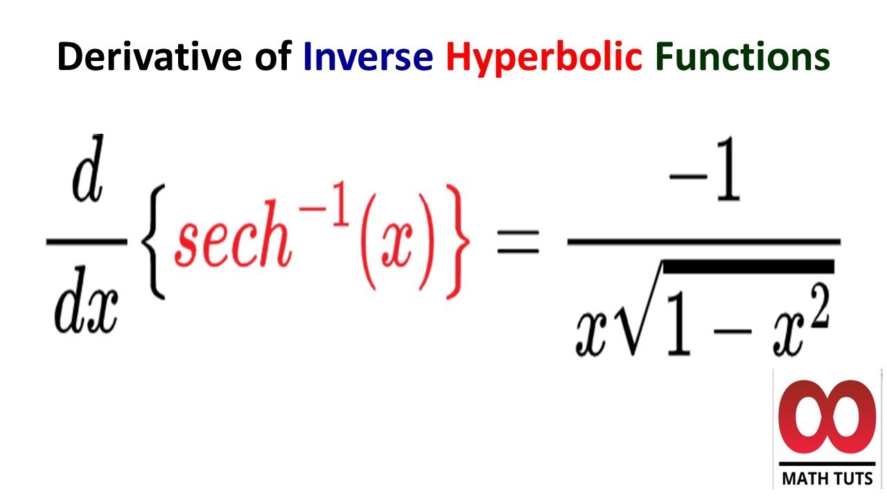 Derivative Of Inverse Hyperbolic Sec x Differentiation YouTube