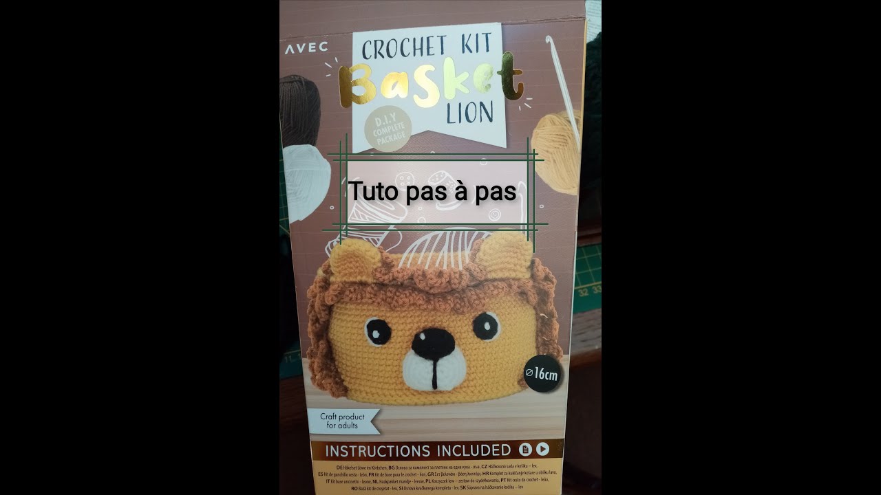 Partie 2: tuto pas à pas kit crochet d'ACTION panier lion : : yeux ...