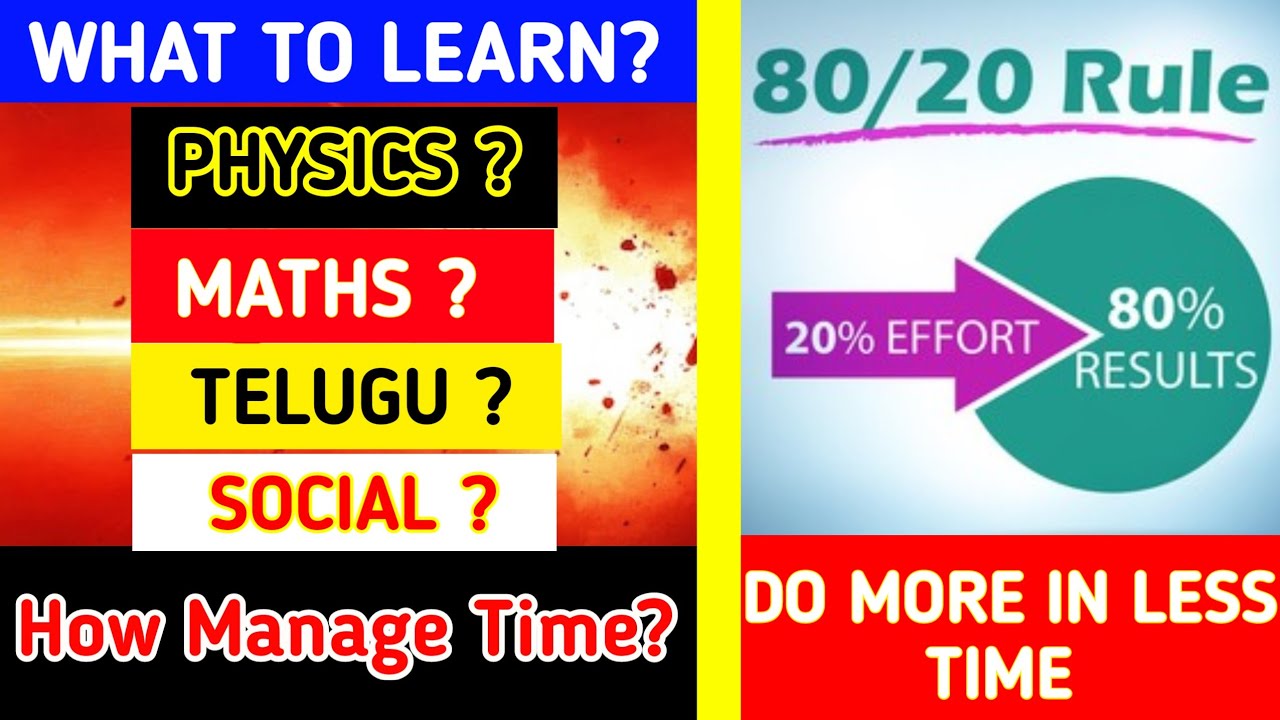 Class 10 Board Exam Preparation | 80/20 Rule Effective Learning and ...